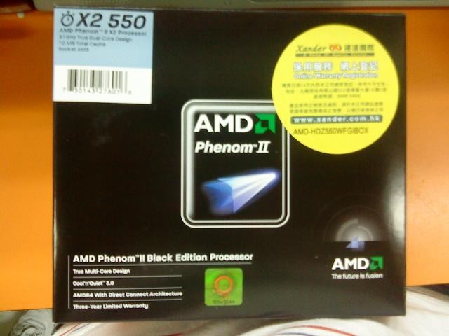 全新Phenom II雙核心處理器 AMD Phenom II X2 550BE即日有售 - 電腦領域 HKEPC Hardware - 全港 ...