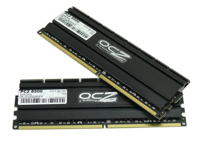 低延遲Blade Series OCZ PC2 8500 DDR2記憶體模組 - 電腦領域 HKEPC Hardware - 全港 No.1 PC網站