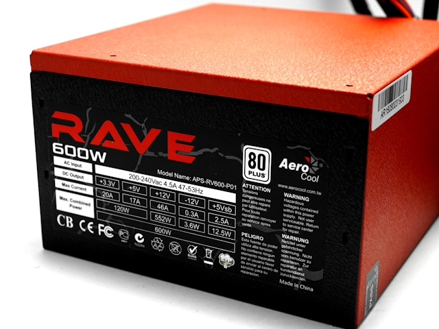電競風 80Plus PSU AeroCool RAVE 600W 電源供應器 - 電腦領域 HKEPC Hardware - 全港 No.1 ...