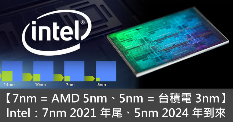 【7nm = AMD 5nm、5nm = 台積電 3nm】 Intel：7nm 2021 年尾、5nm 2024 年到來 - 電腦領域 ...