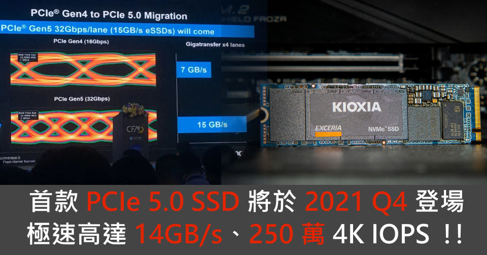首款 PCIe 5.0 SSD 將於 2021 Q4 登場 極速高達 14GB/s Read、250 萬 4K IOPS - 電腦領域 ...