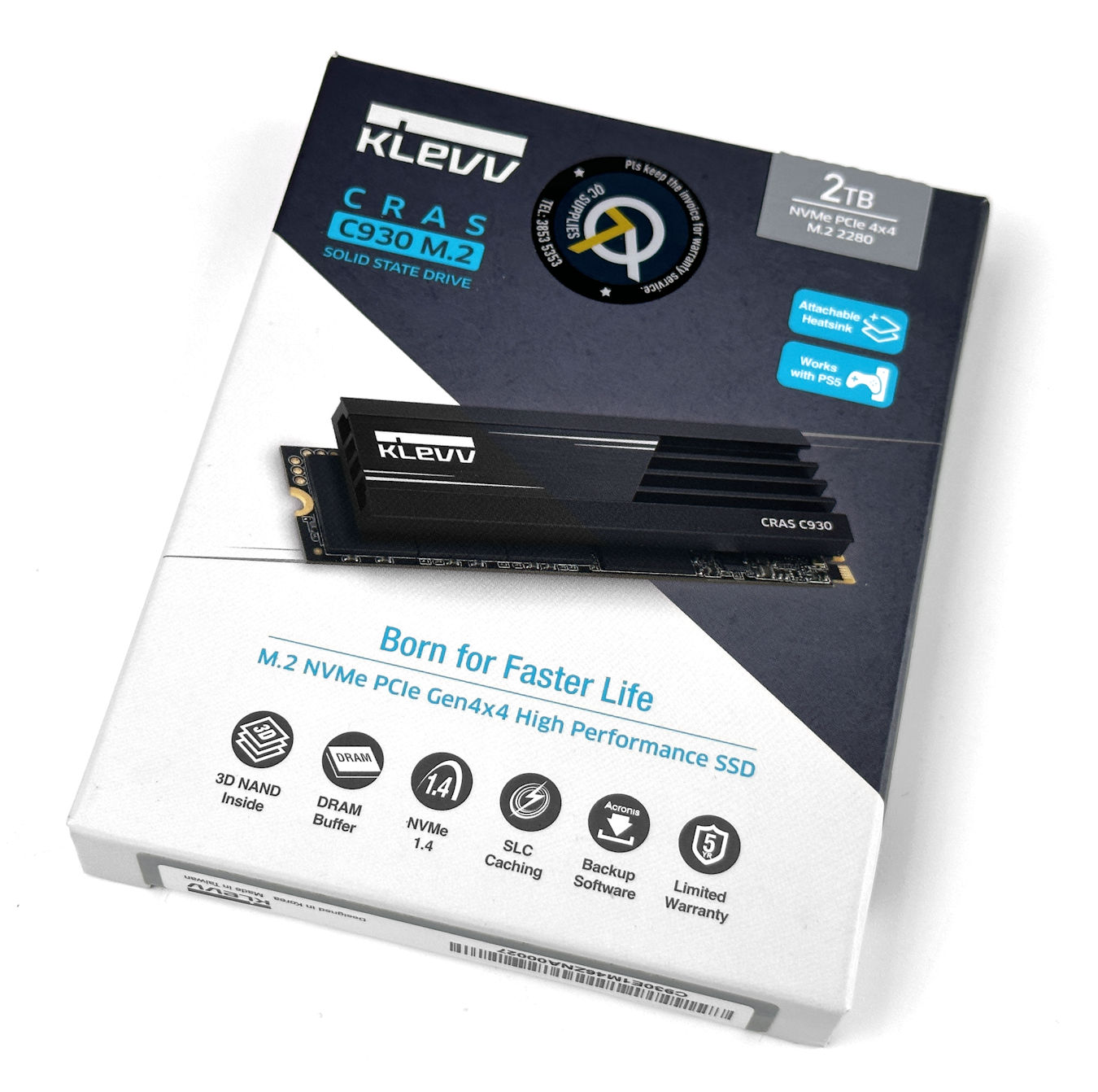 7.4GB/s 極速、1 百萬 IOPS KLEVV CRAS C930 M.2 2TB NVMe SSD - 電腦領域 HKEPC Hardware - 全港 No.1 PC網站