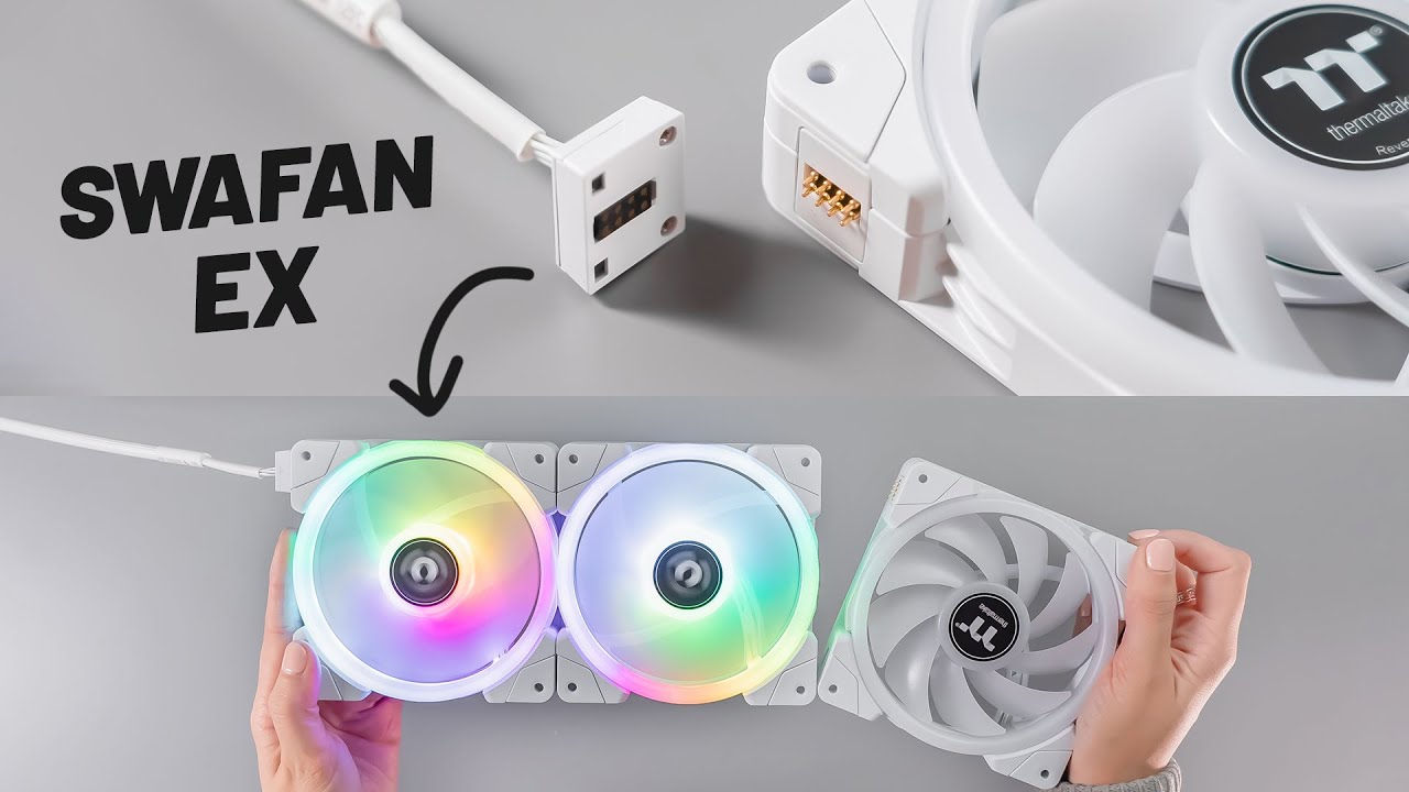 黑白兩色｜磁吸設計｜快速串聯 Thermaltake SWAFAN EX12 RGB 散熱風扇 - 電腦領域 HKEPC Hardware - 全港 No.1 PC網站