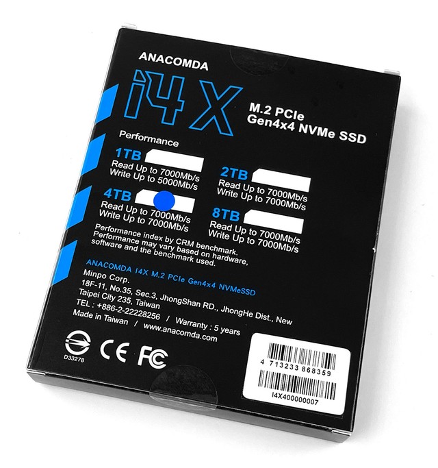 向長江 Say No !! 4TB HK$1,899 ANACOMDA i4X 4TB Gen4 M.2 SSD - 電腦領域 HKEPC ...