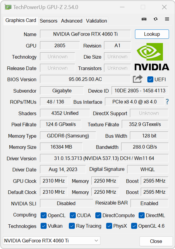 16GB 大容量 !! AI 用啱晒 GIGABYTE GeForce RTX 4060 Ti AERO OC 16G - 電腦領域 ...