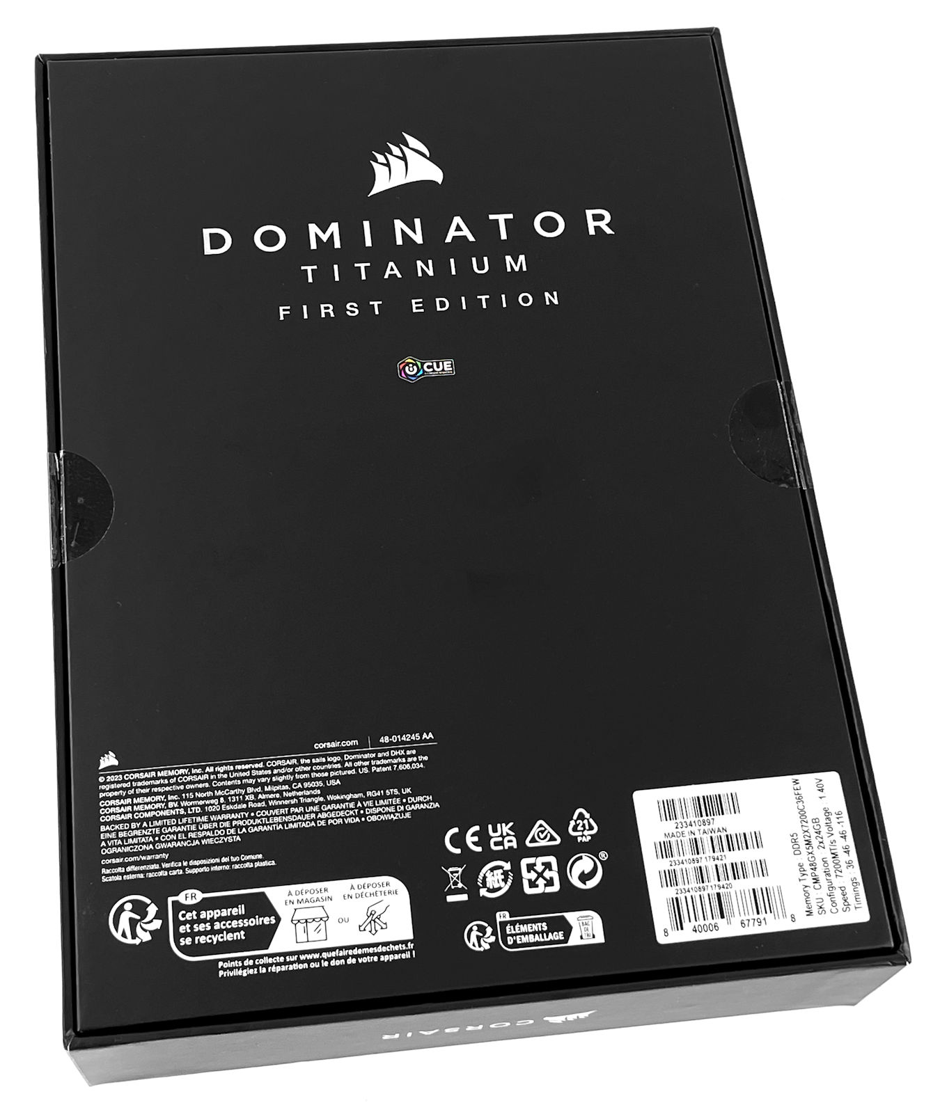 First Edition !! 限量 500 套 CORSAIR Dominator Titanium D5-7200 32BGB Kit ...