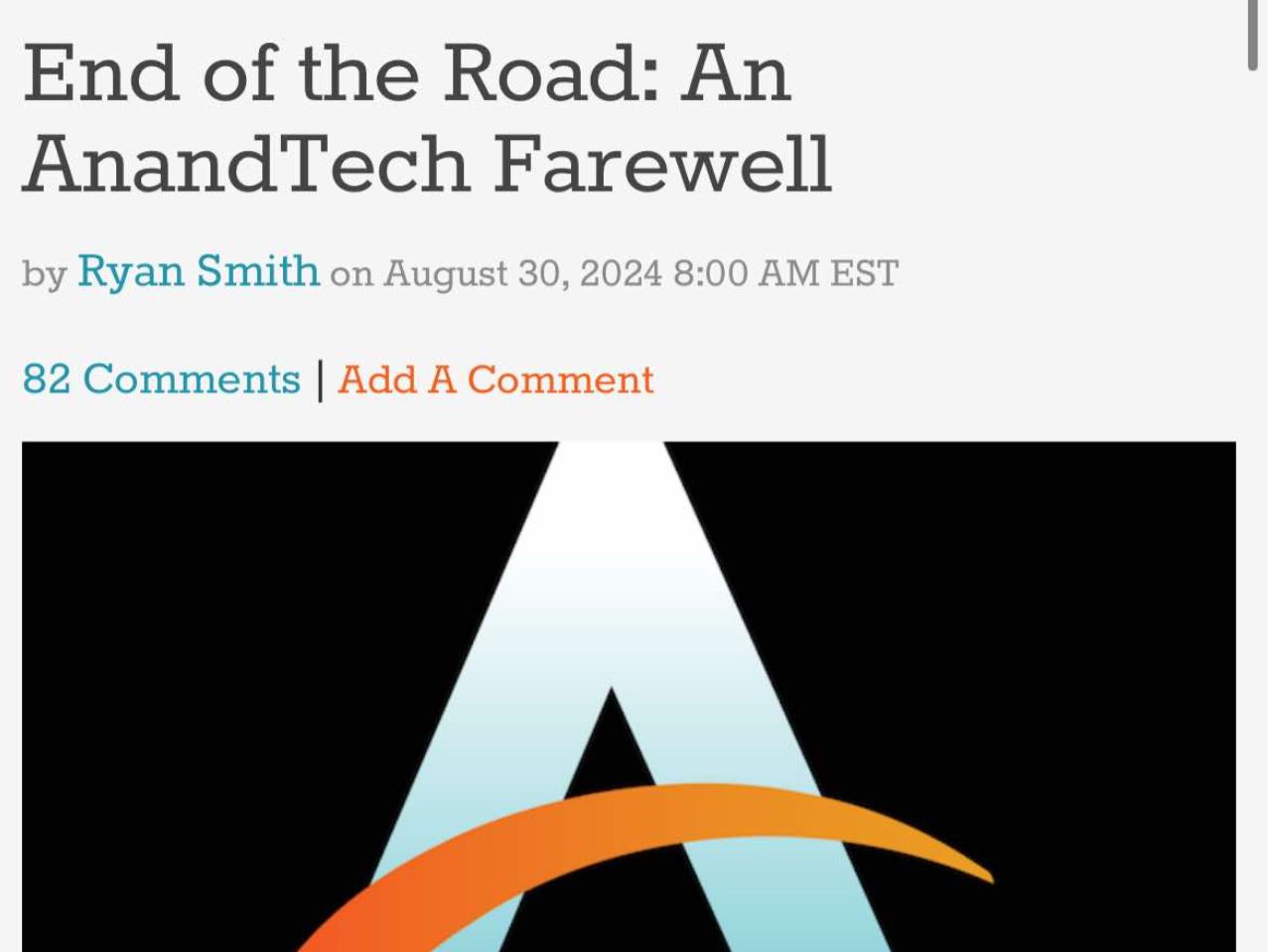 Anandtech 向讀者告別 主編：經過 27 年 今天是最後一日 - 電腦領域 HKEPC Hardware - 全港 No.1 PC網站