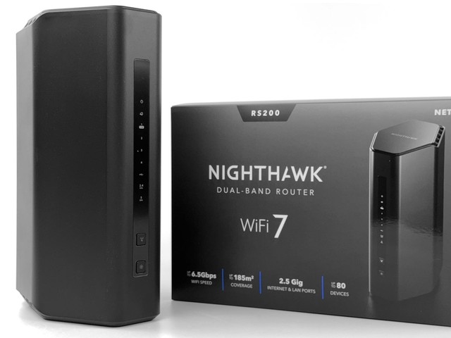 入門 Wi-Fi 7、BE6500 速度 NETGEAR Nighthawk RS200 Wi-Fi 7 Router - 電腦領域 ...