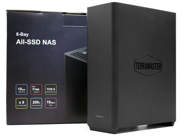 支援 8 隻 M.2 SSD、10GbE LAN TerraMaster F8 SSD Plus 8-Bay SSD NAS - 電腦領域 ...