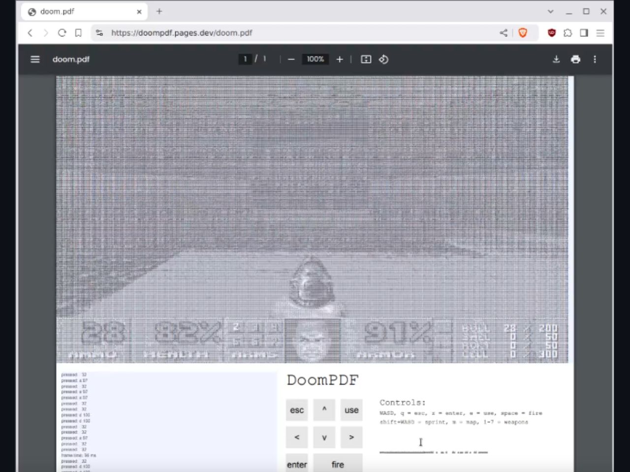 高中生將 Doom 移植至 PDF 檔 PDF 僅 6.19M 可用 Chrome 瀏覽器運作 - 電腦領域 HKEPC Hardware - 全港 No.1 PC網站