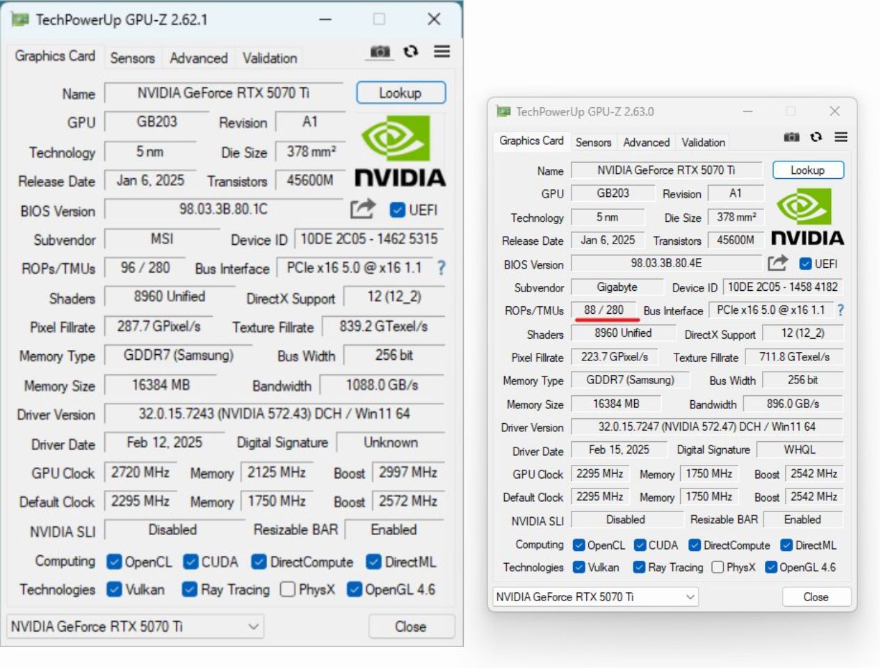 NVIDIA : RTX 50 GPU 出現 ROP 缺失 遊戲性能 -4% 可聯絡廠方要求更換 - 電腦領域 HKEPC Hardware ...