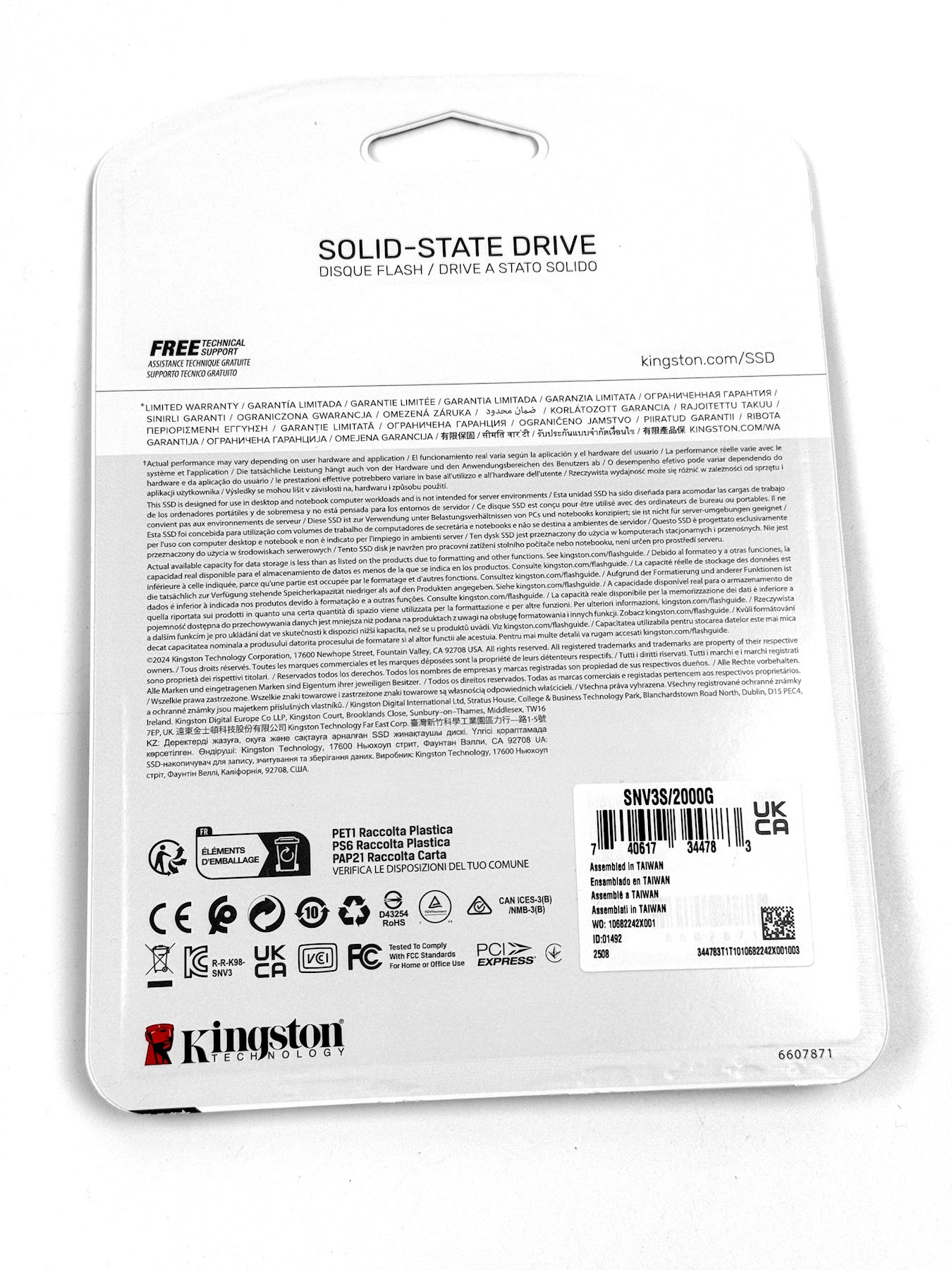 入門 Gen 4、6GB/s 極速 Kingston NV3 PCIe 4.0 NVMe 2TB SSD - 電腦領域 HKEPC ...